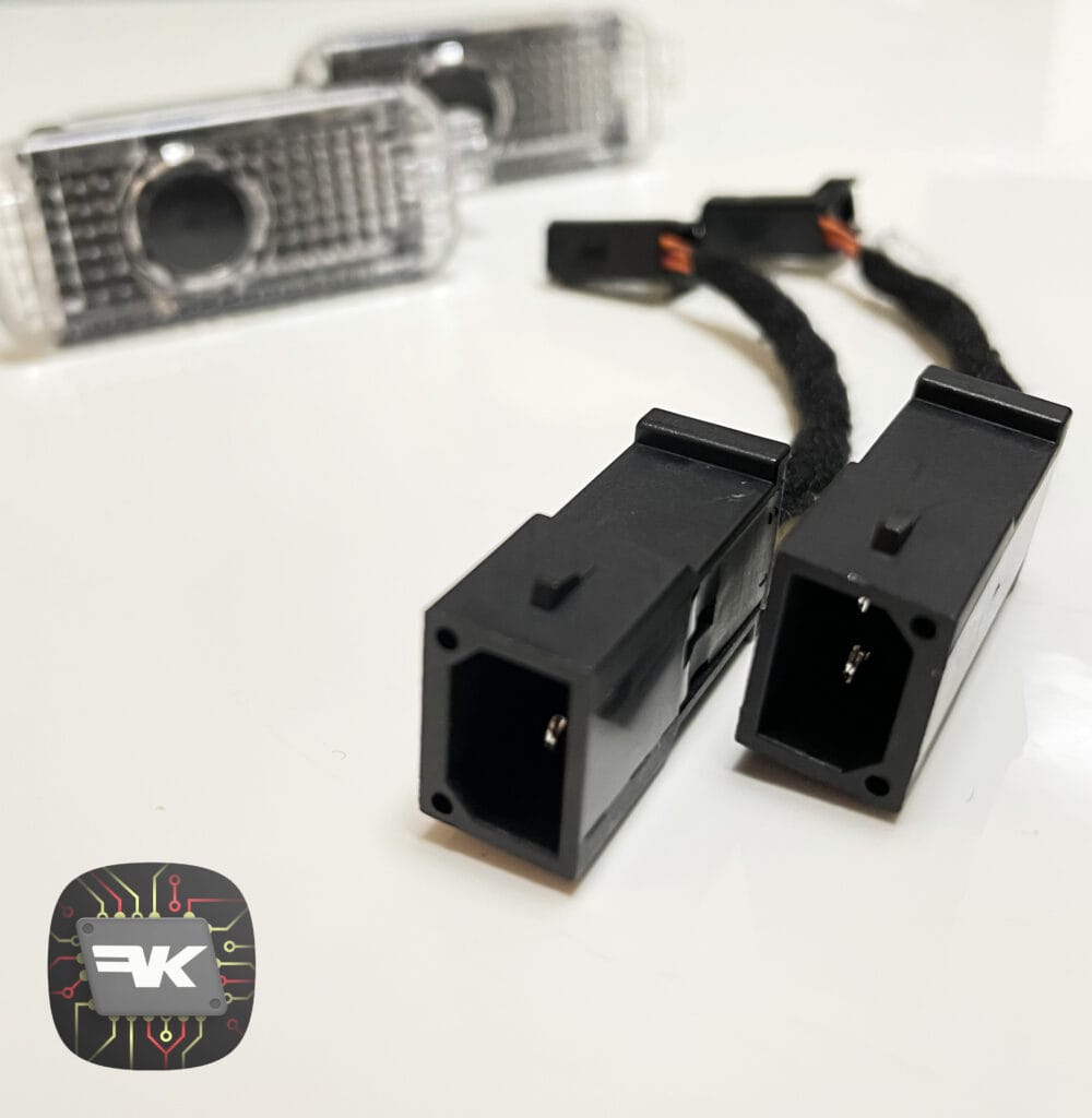 Puddle Light Projector LED Adapter Harness Connector Audi VW 4B0971992 ...