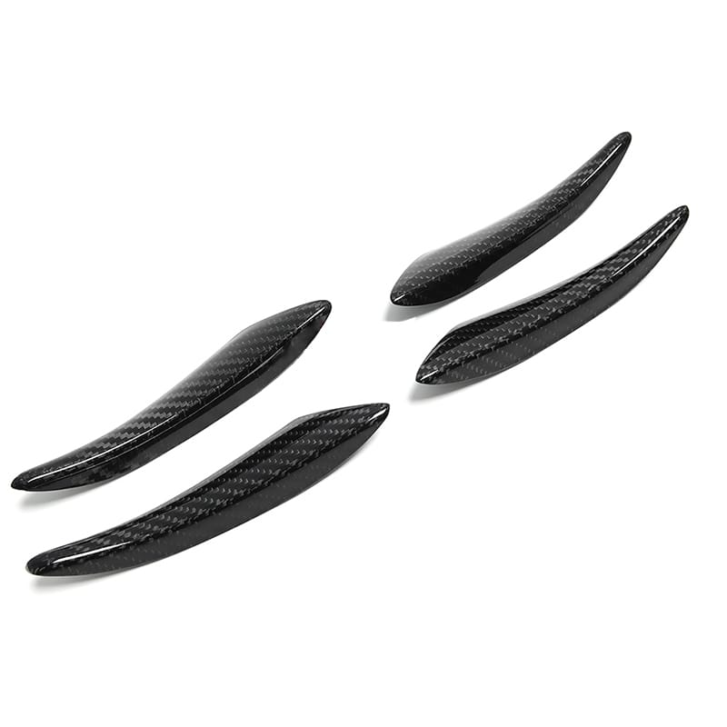 Carbon Fiber Canards Diffuser Lip Fins Universal Audi Bmw Benz Honda ...