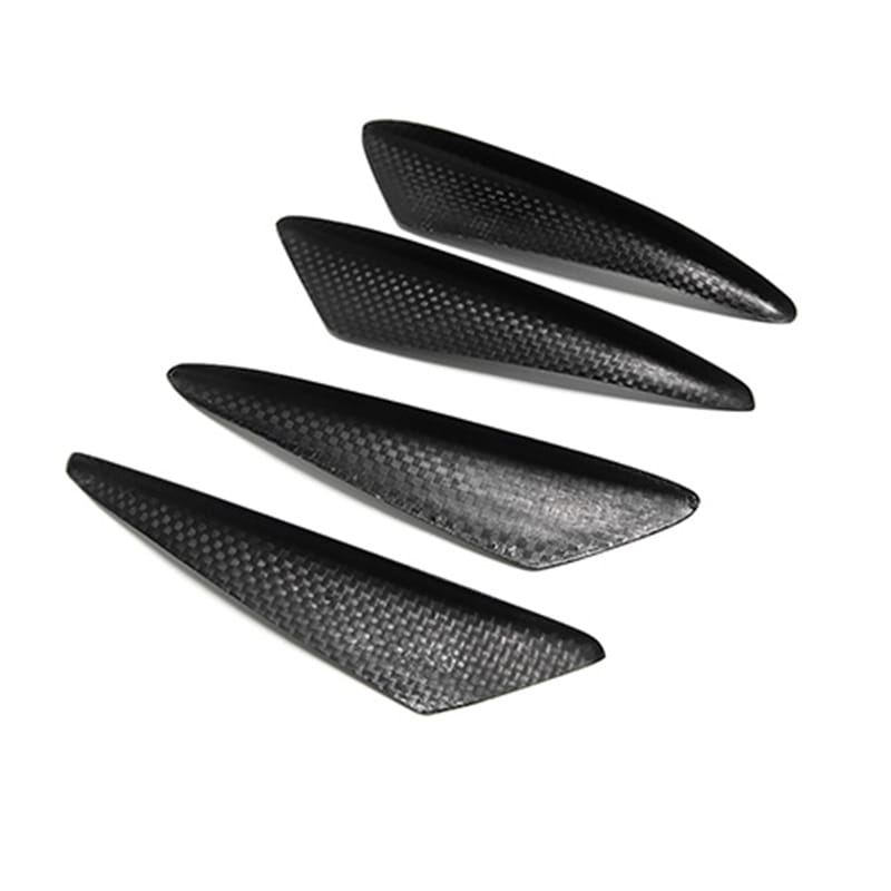 Carbon Fiber Canards Diffuser Lip Fins Universal Audi Bmw Benz Honda ...